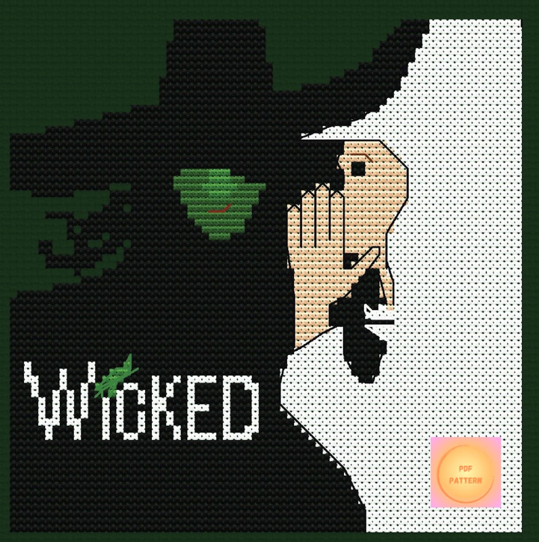 Wicked the Musical Logo Counted Cross Stitch Pdf Pattern (digital ...