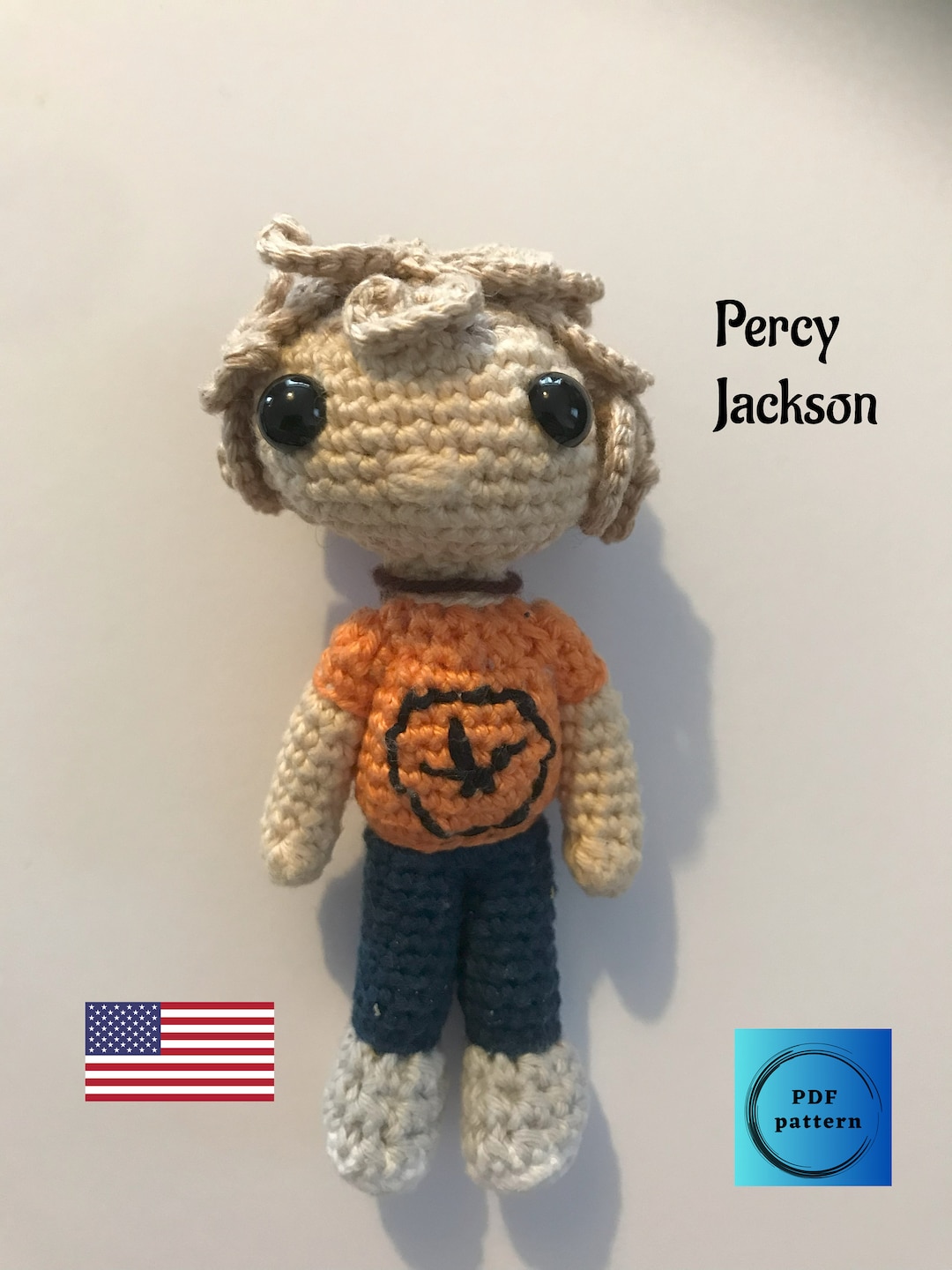 Percy Jackson Amigurumi Pdf Pattern, Crochet, Digital Download, Percy ...