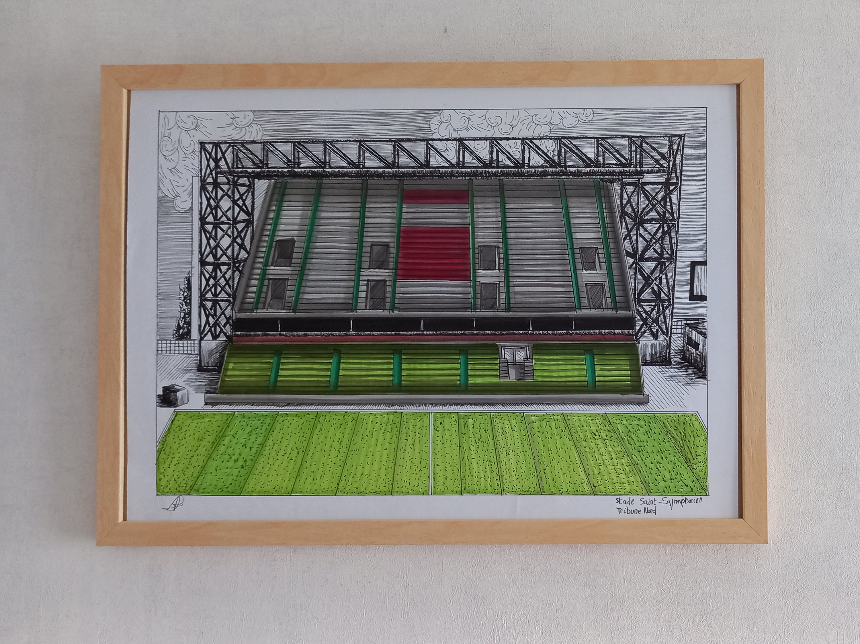 Architecture Drawing Metz Saint Symphorien Stadium - Etsy