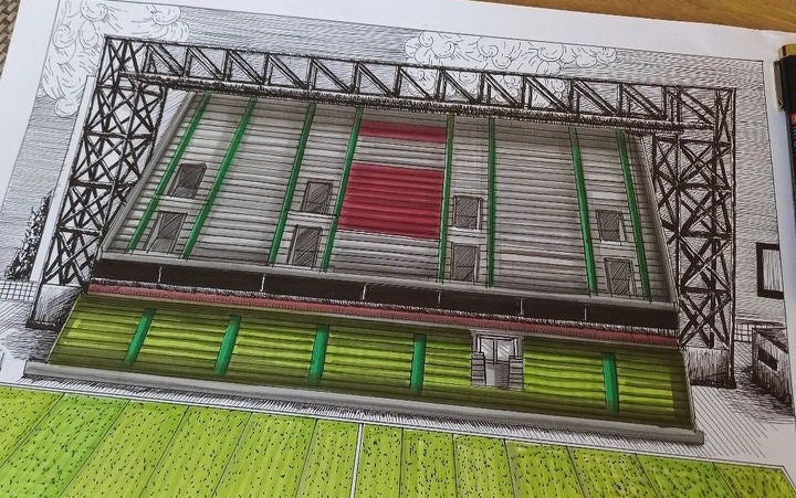 Architecture Drawing - Metz - Saint Symphorien Stadium - Etsy