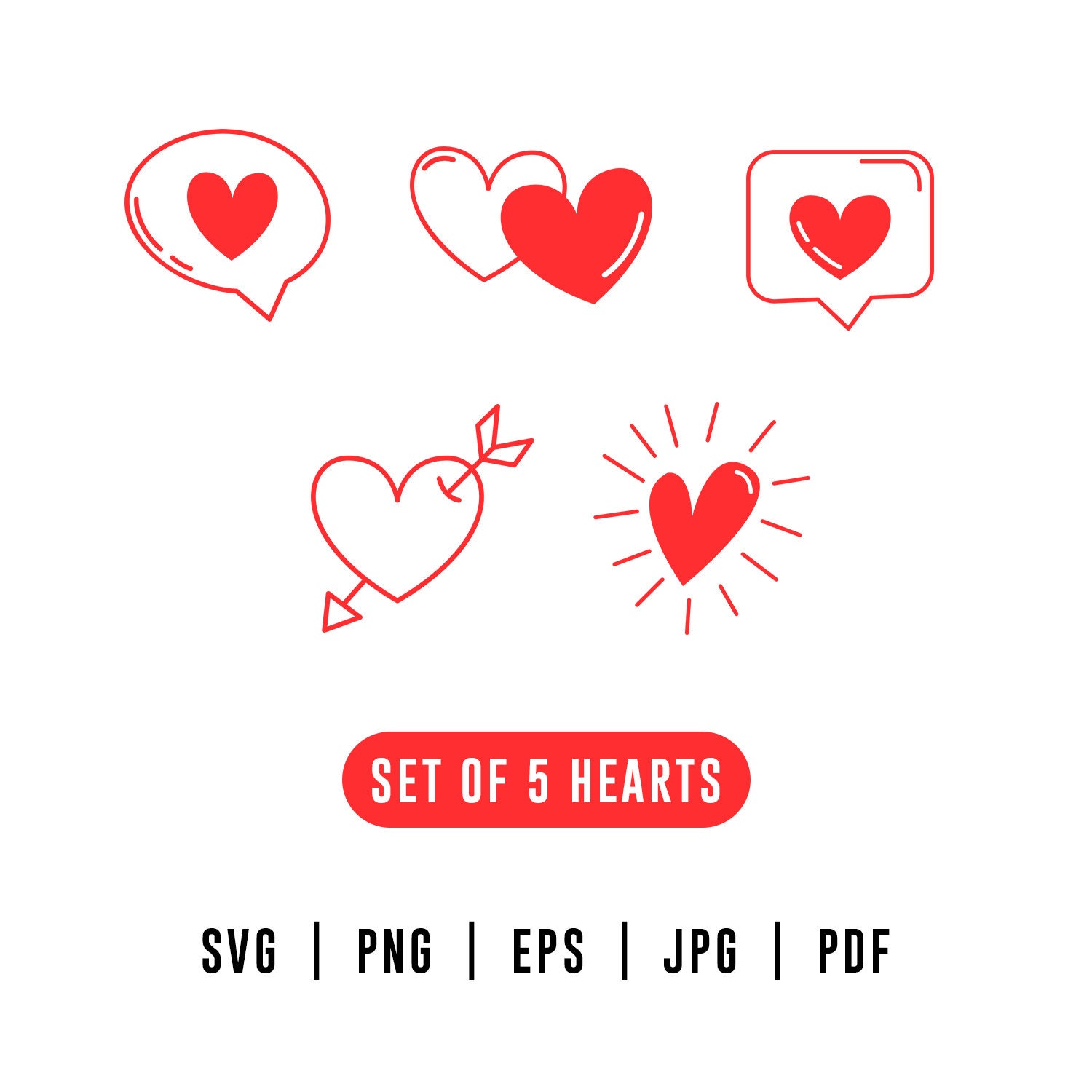 5 Open Heart Instant Downloads, Digital Download, Open Heart SVG, PNG ...