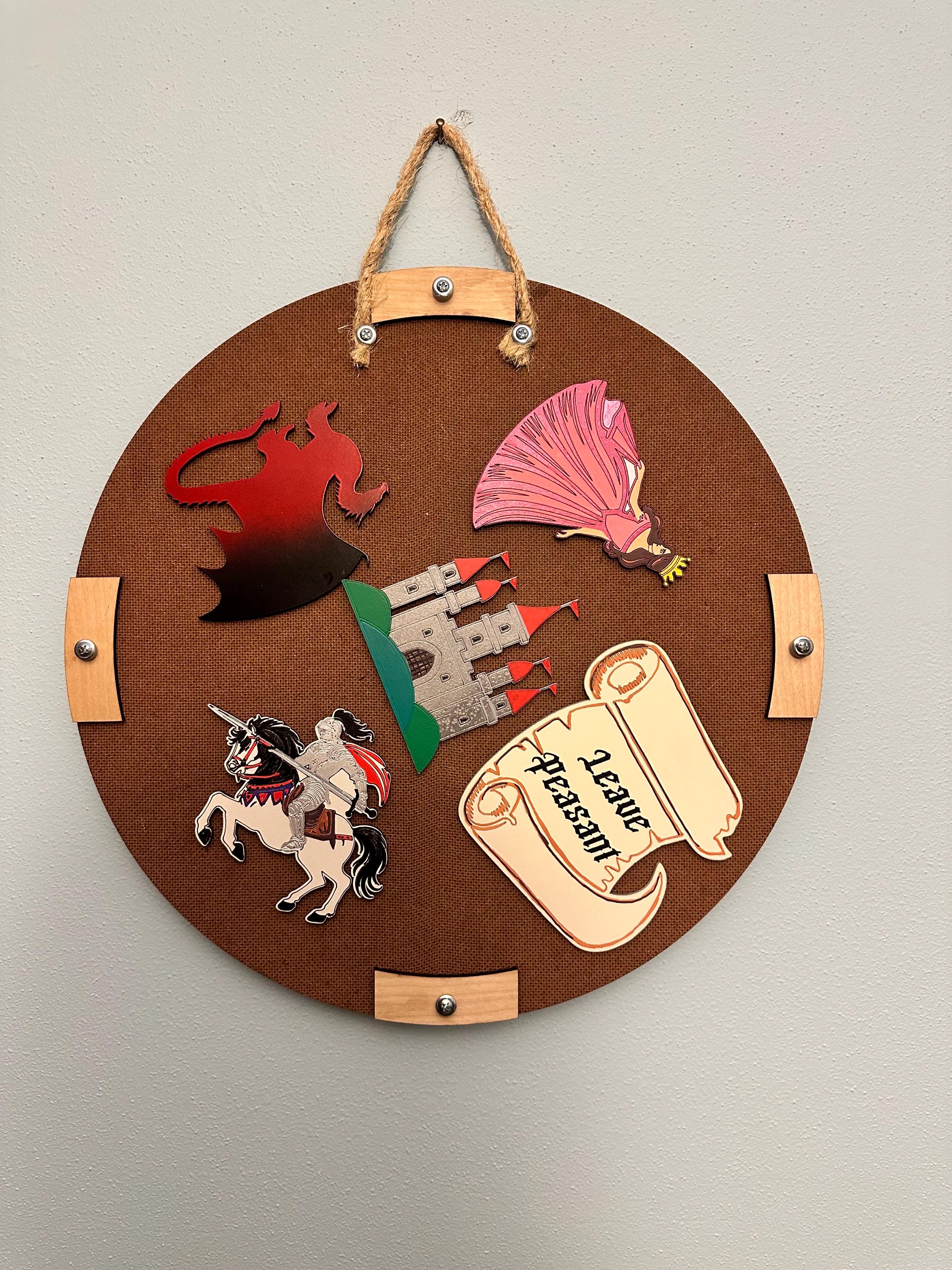 Medieval Welcome Sign With Magnetic Interchangeable Pieces, All Season ...