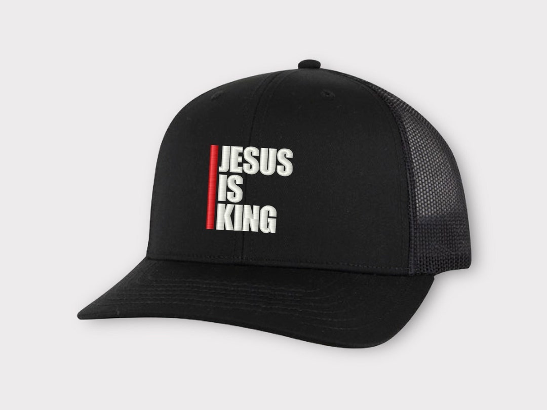Jesus is King Hat • Personalized Christian Trucker Cap • Custom ...