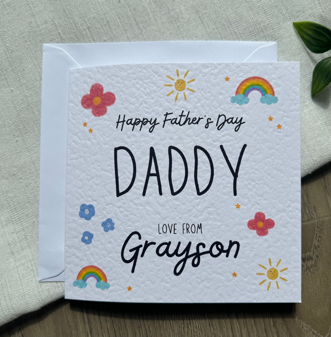 Fathers Day Card, Personalised Card for Dad, Card for Father, Daddy ...