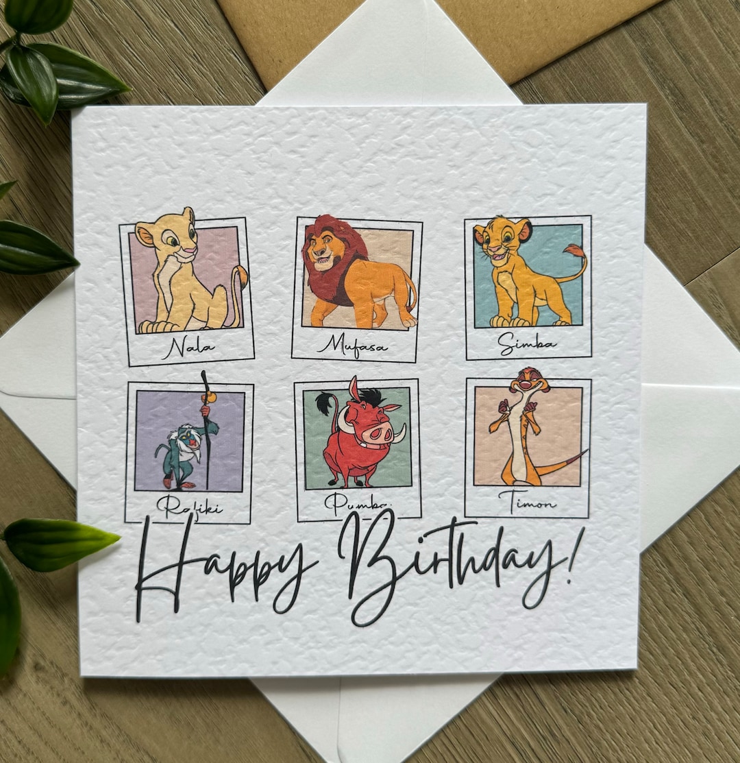 Disney Lion King Birthday Card, Personalised, Lion King Birthday Card ...