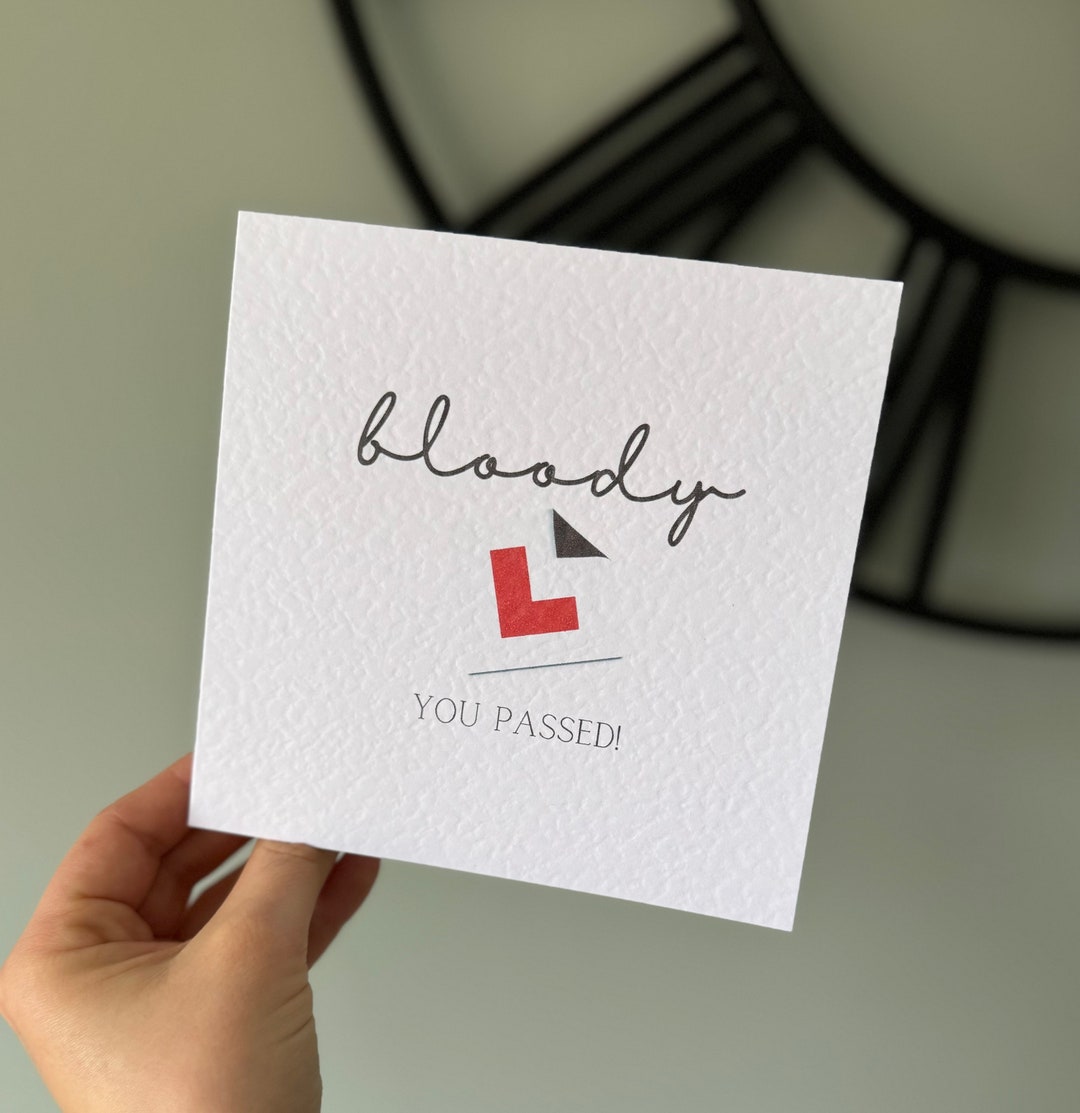 Driving Test Card, Funny Driving Test Card, Funny Passed Driving Test ...