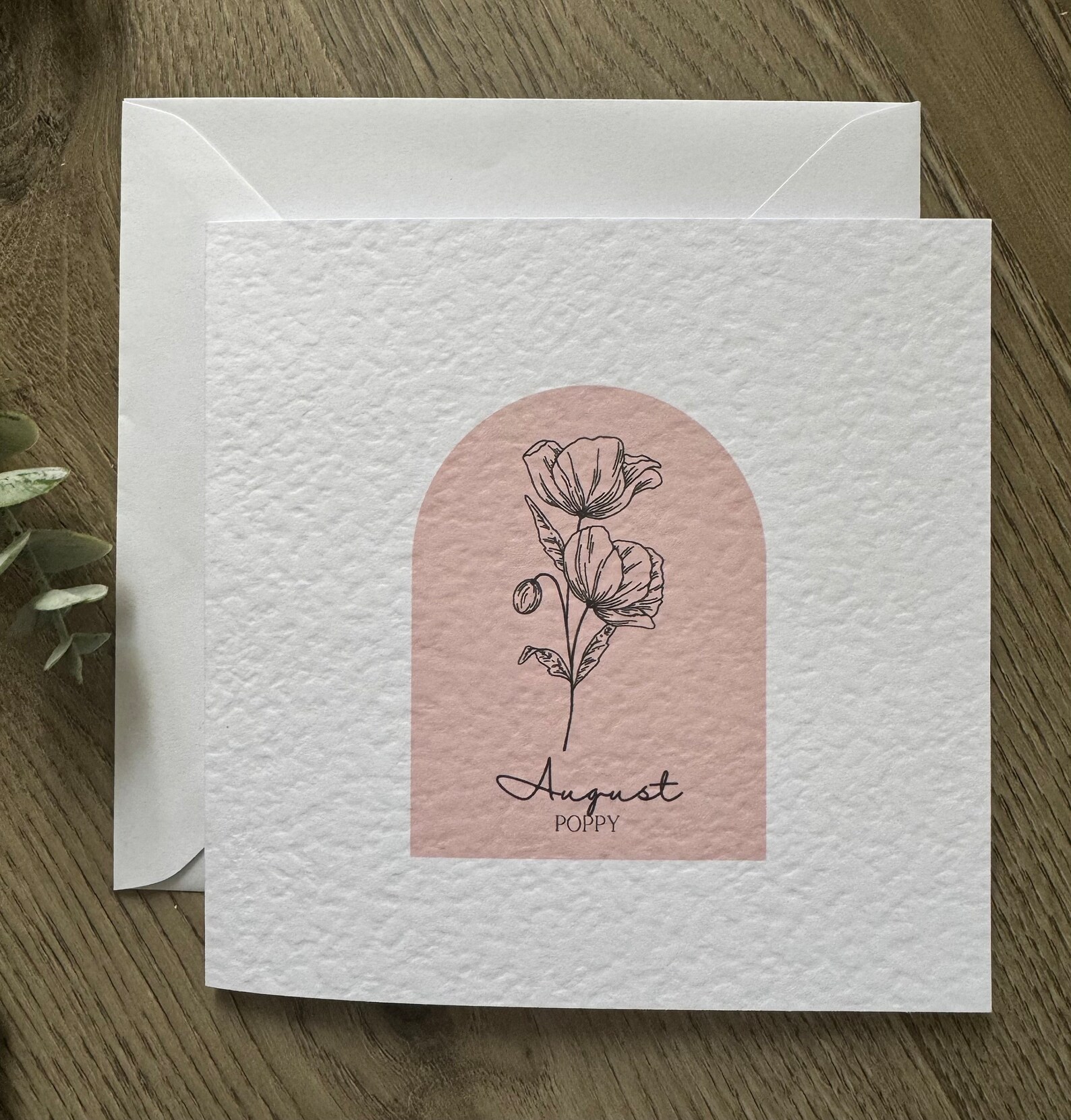 Birth Flower Birthday Card, August Birthday Card, Personalised Birthday ...