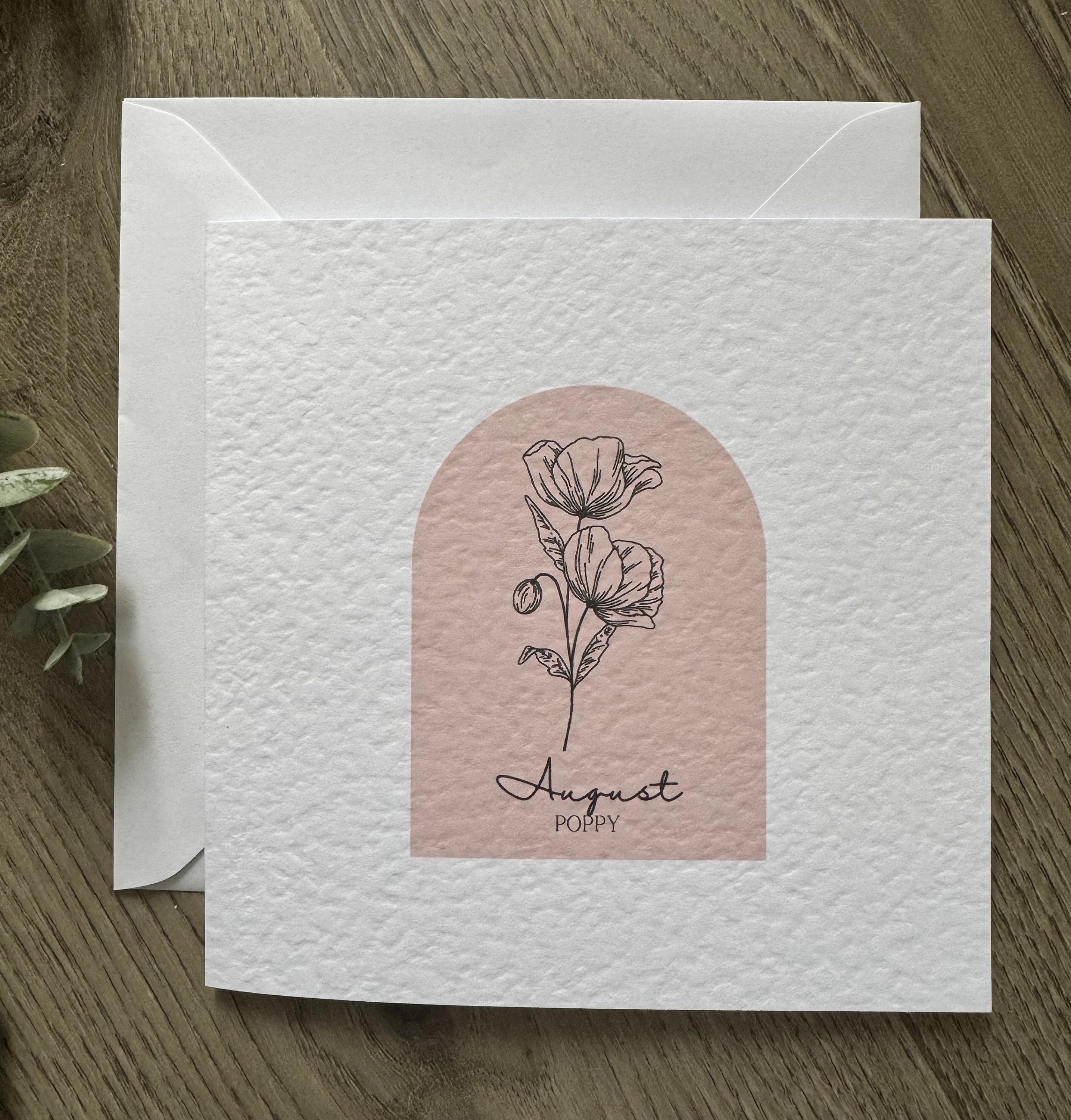 Birth Flower Birthday Card, August Birthday Card, Personalised Birthday ...