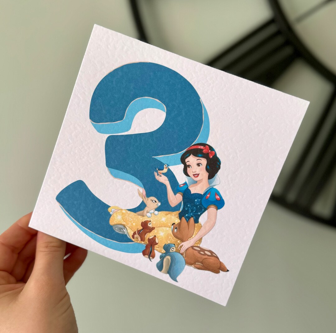 Disney Princess Birthday Card, Personalised, Snow White Birthday Card ...
