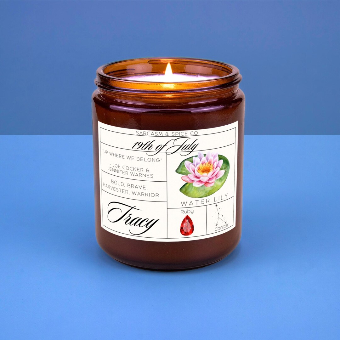 Birthdate Candle Personalized Birth Month Candle Gifts for Her Birthday ...