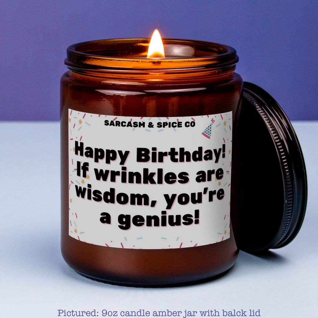 Funny Happy Birthday Gift for Her Him Gift Candle Hilarious Witty ...