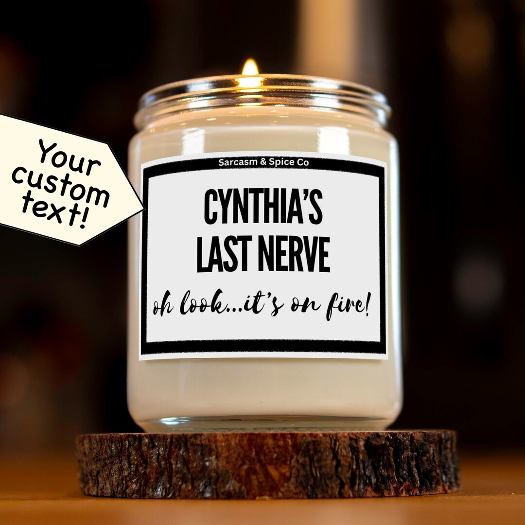 Cynthia's Last Nerve Candle Funny Personalized Custom Gift Custom Name ...