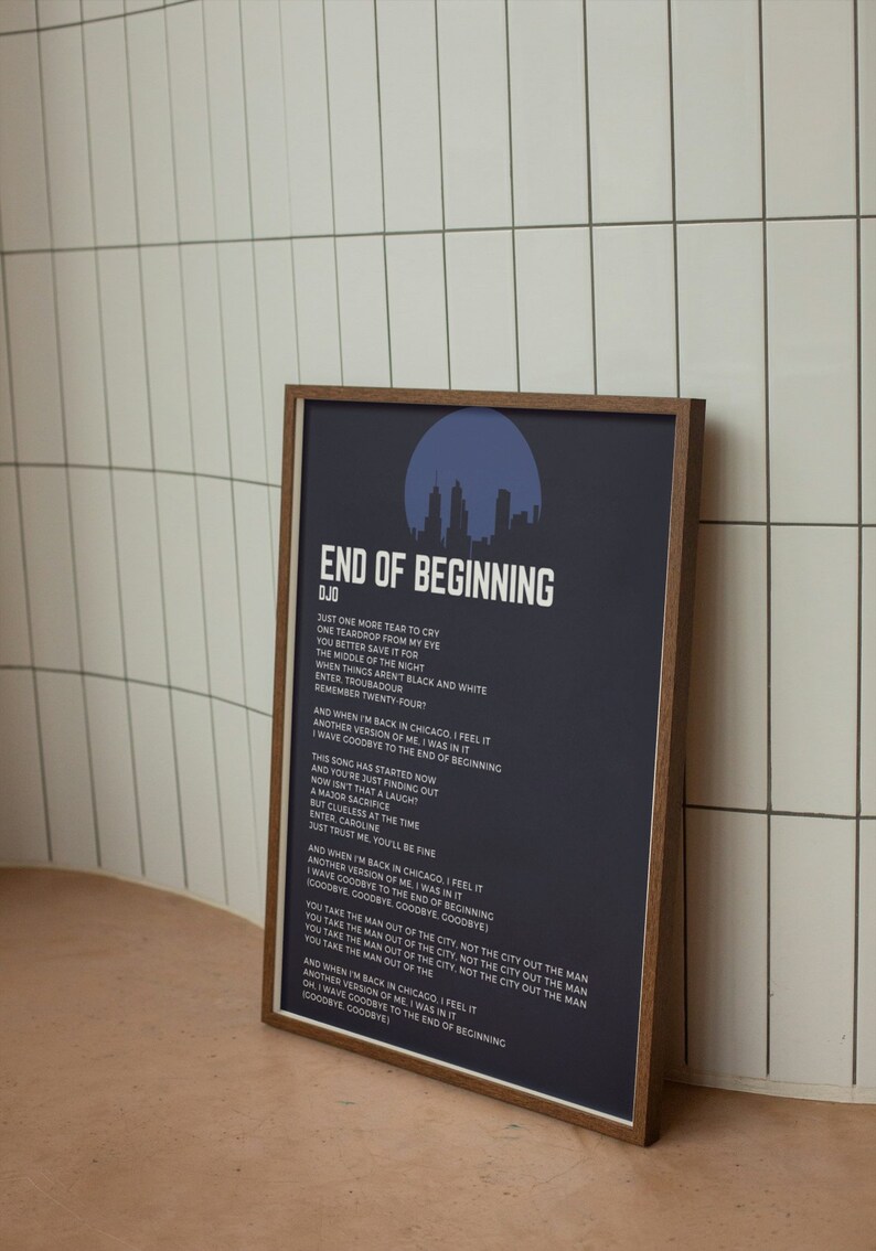 End of Beginning Djo / Music Print/ Rock Music / Indie/ Digital Print ...