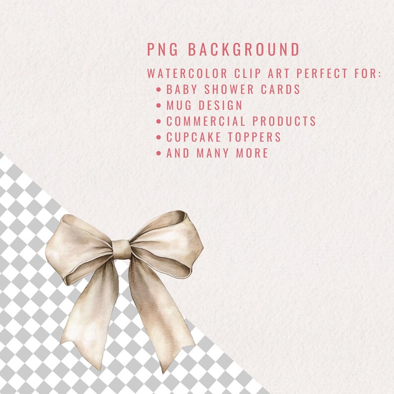 Coquette Bow Clipart Watercolor Style, Bows SVG Beige, Boho Ribbons ...