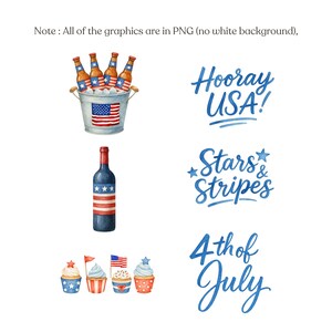 4th of July Watercolor Clipart | Independence Day Clip Art, 4th of July ...