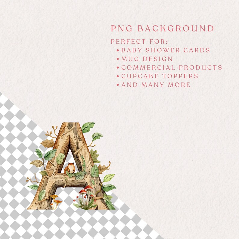 Woodland Alphabet Letter Clipart | Baby Shower Art | Animals Alphabet ...