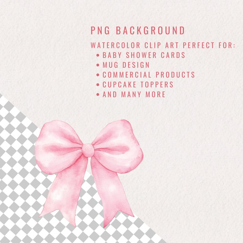 Coquette Ribbon Watercolor Bow Clipart, Pink Bows, PNG, Digital ...