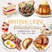 British Cuisine and Dessert Watercolor Clipart, PNG, Digital Stickers ...