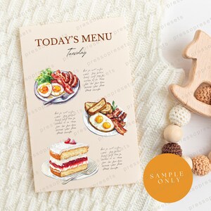 British Cuisine and Dessert Watercolor Clipart, PNG, Digital Stickers ...