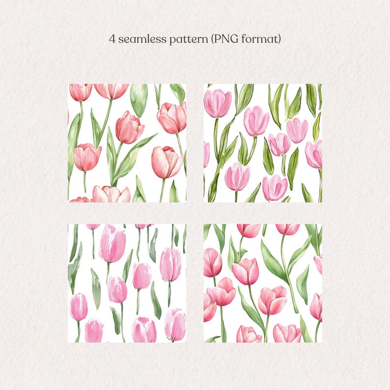Easter Pink Tulip Watercolor Clipart | Spring Flower Art | Floral ...