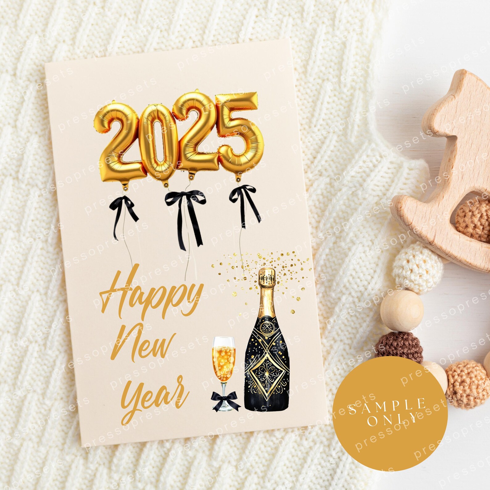 New Years Eve 2025 Watercolor Clipart, Invitation Art, Journals, Black ...