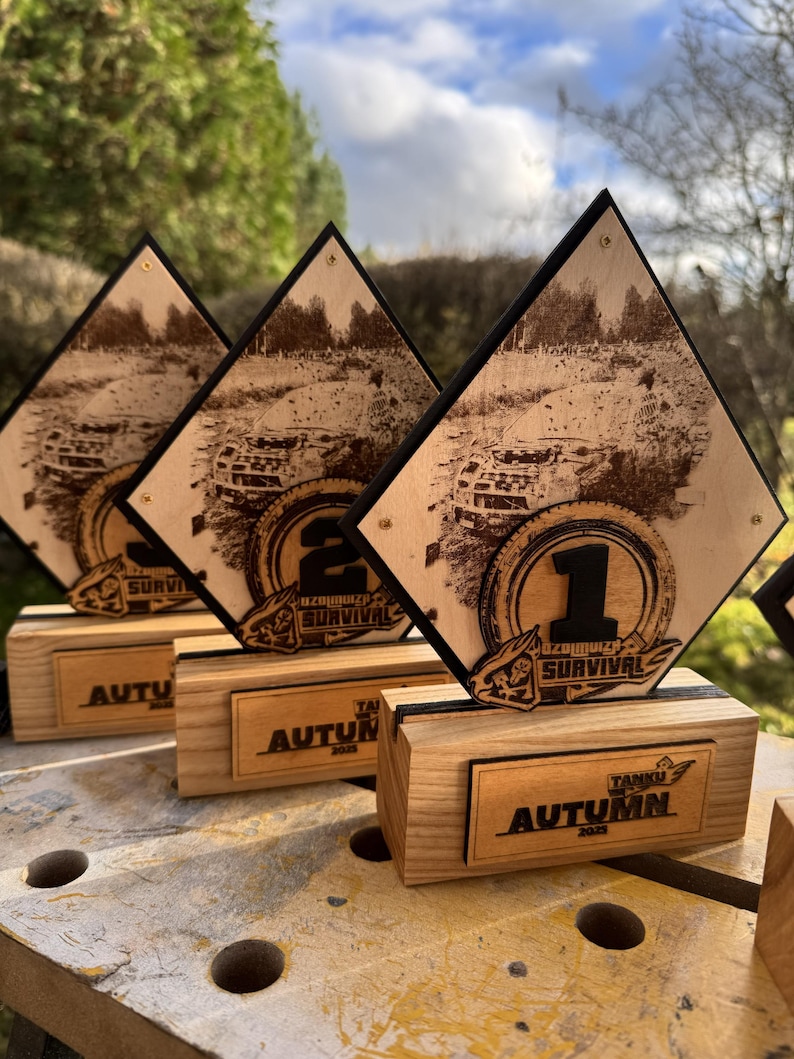 Custom Laser Engraved Wood Trophy – Personalized Award – Ash Wood - Etsy