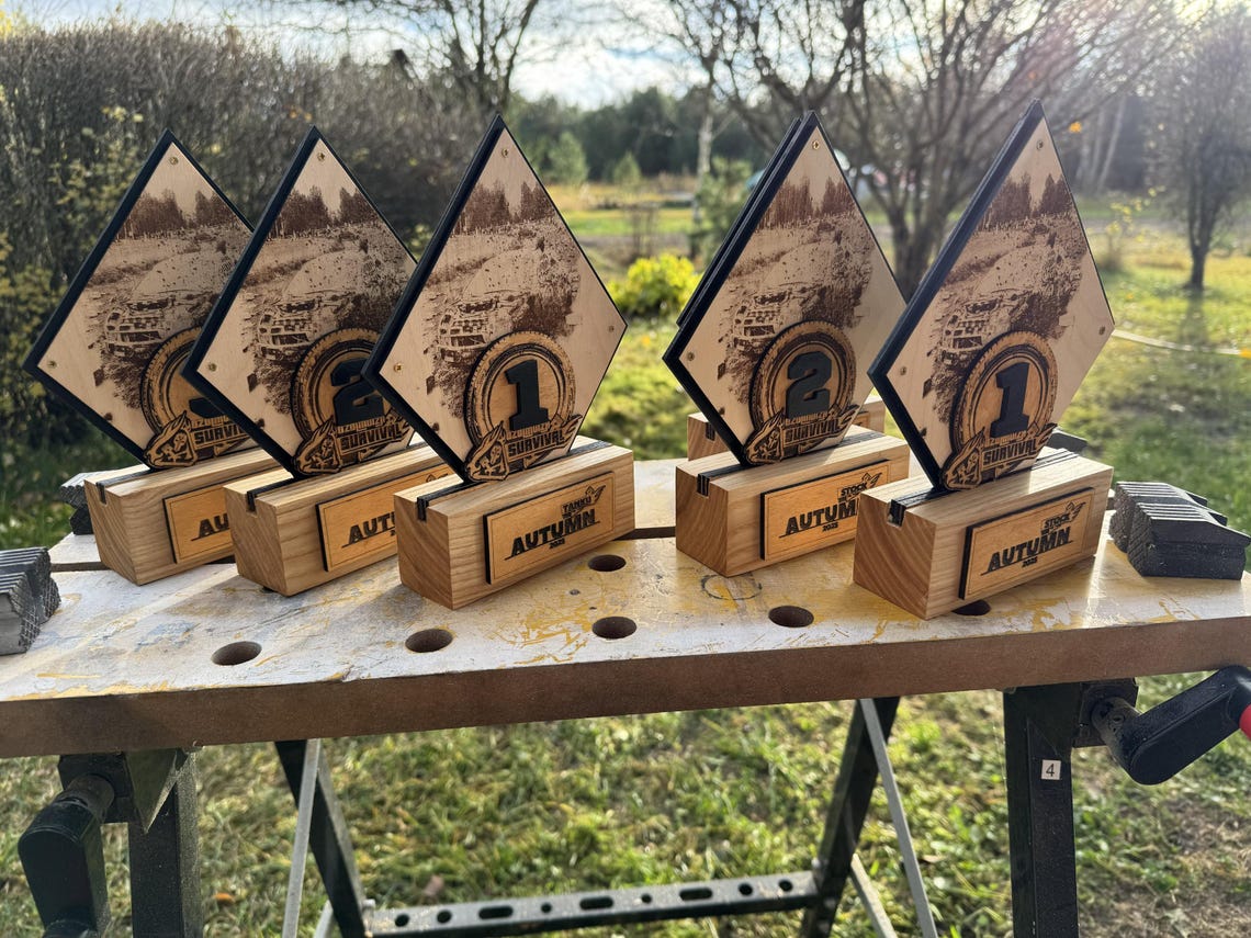 Custom Laser Engraved Wood Trophy – Personalized Award – Solid Wood - Etsy