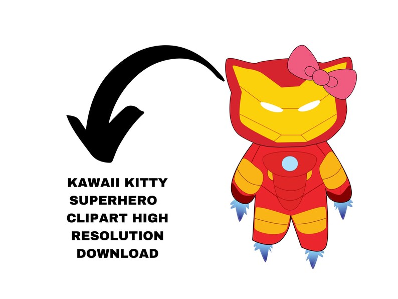 Kawaaii Kitty Superhero Svg, Kawaii Kitty Svg, Kawaii Kitty Png, Png ...