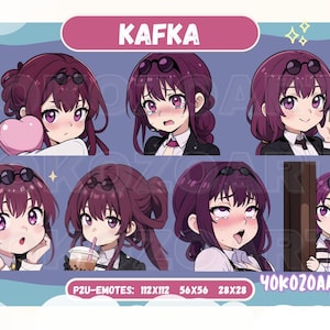 Honkai Star Rail Kafka Emotes, Ready to Use Cute Chibi Emotes for ...