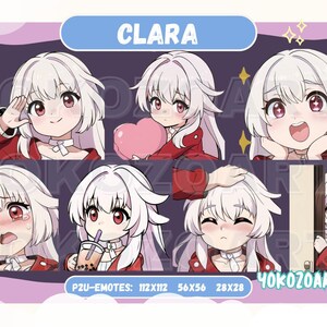 Honkai Star Rail Clara Emotes, Ready to Use Cute Chibi Emotes for ...