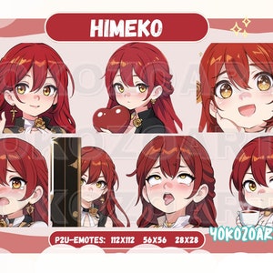 Honkai Star Rail - Himeko Emotes, Ready to Use Cute Chibi Emotes for ...