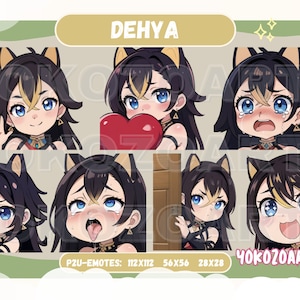 Genshin Impact Dehya Emotes, Ready to Use Cute Chibi Emotes for Discord ...