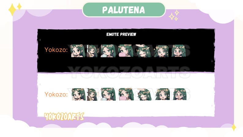 Kid Icarus - Palutena, Smash Bros Chibi Emotes for Twitch/discord ...