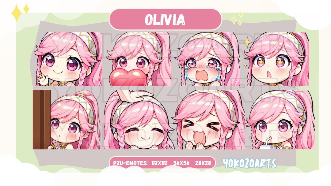 Fire Emblem: Awakening - Olivia , Chibi Emotes for Twitch/discord ...