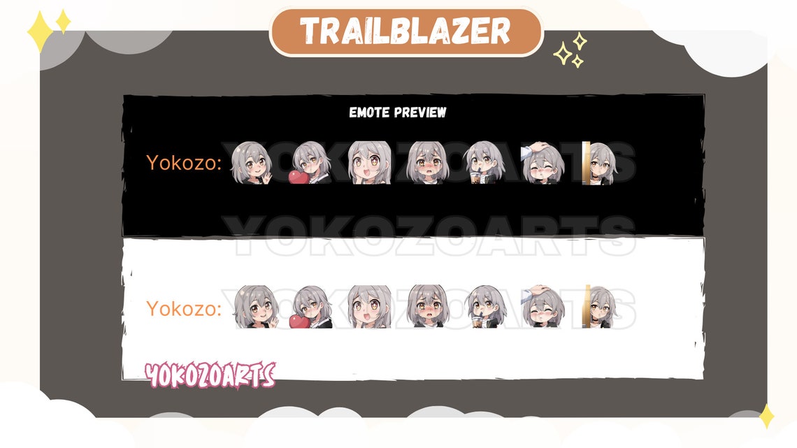 Honkai Star Rail Female Trailblazer Emotes, Ready to Use Cute Chibi ...