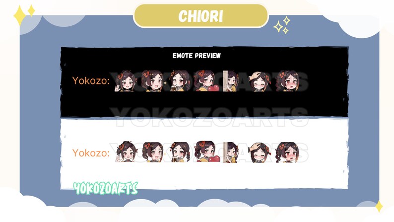 Genshin Impact - Chiori Emotes, Ready to Use Cute Chibi Emotes for ...