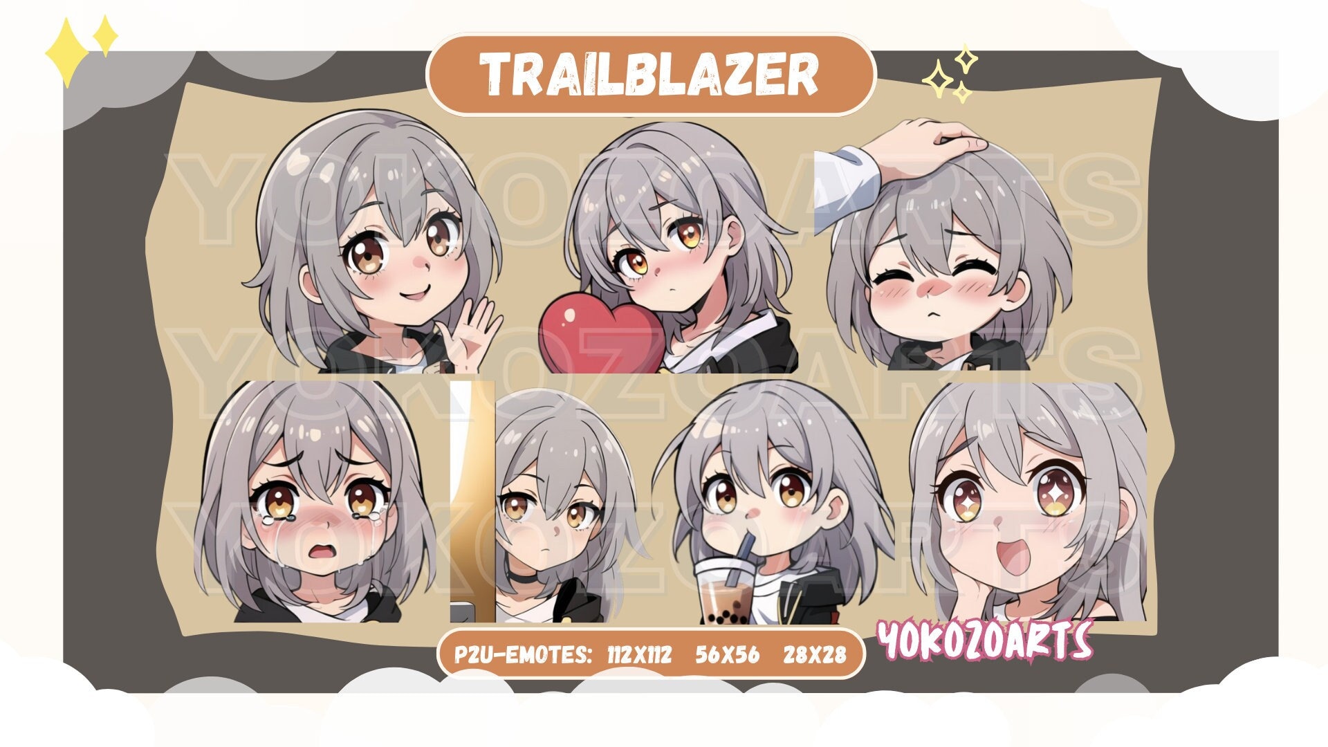 Honkai Star Rail Female Trailblazer Emotes, Ready to Use Cute Chibi ...
