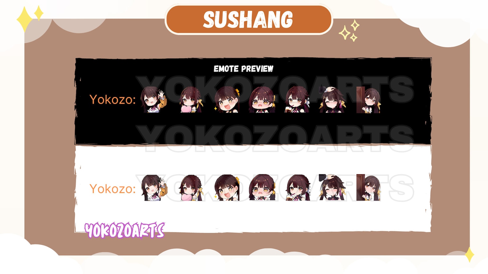 Honkai Star Rail Sushang Emotes, Ready to Use Cute Chibi Emotes for ...
