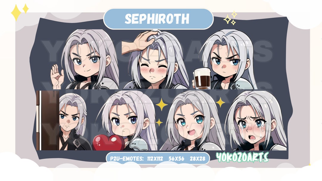 Final Fantasy - Sephiroth Emotes, Anime Emotes, Discord/twitch/youtube ...