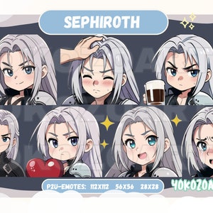Final Fantasy - Sephiroth Emotes, Anime Emotes, Discord/twitch/youtube ...