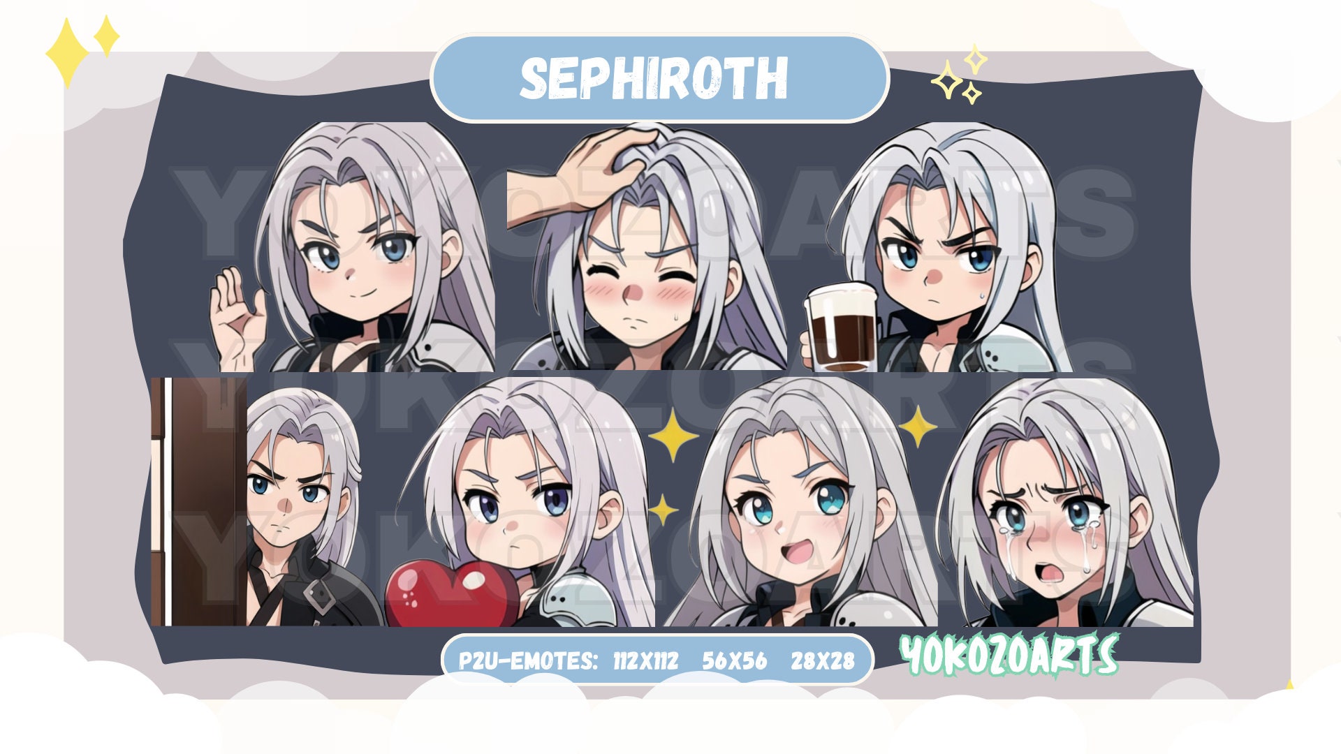 Final Fantasy - Sephiroth Emotes, Anime Emotes, Discord/twitch/youtube ...