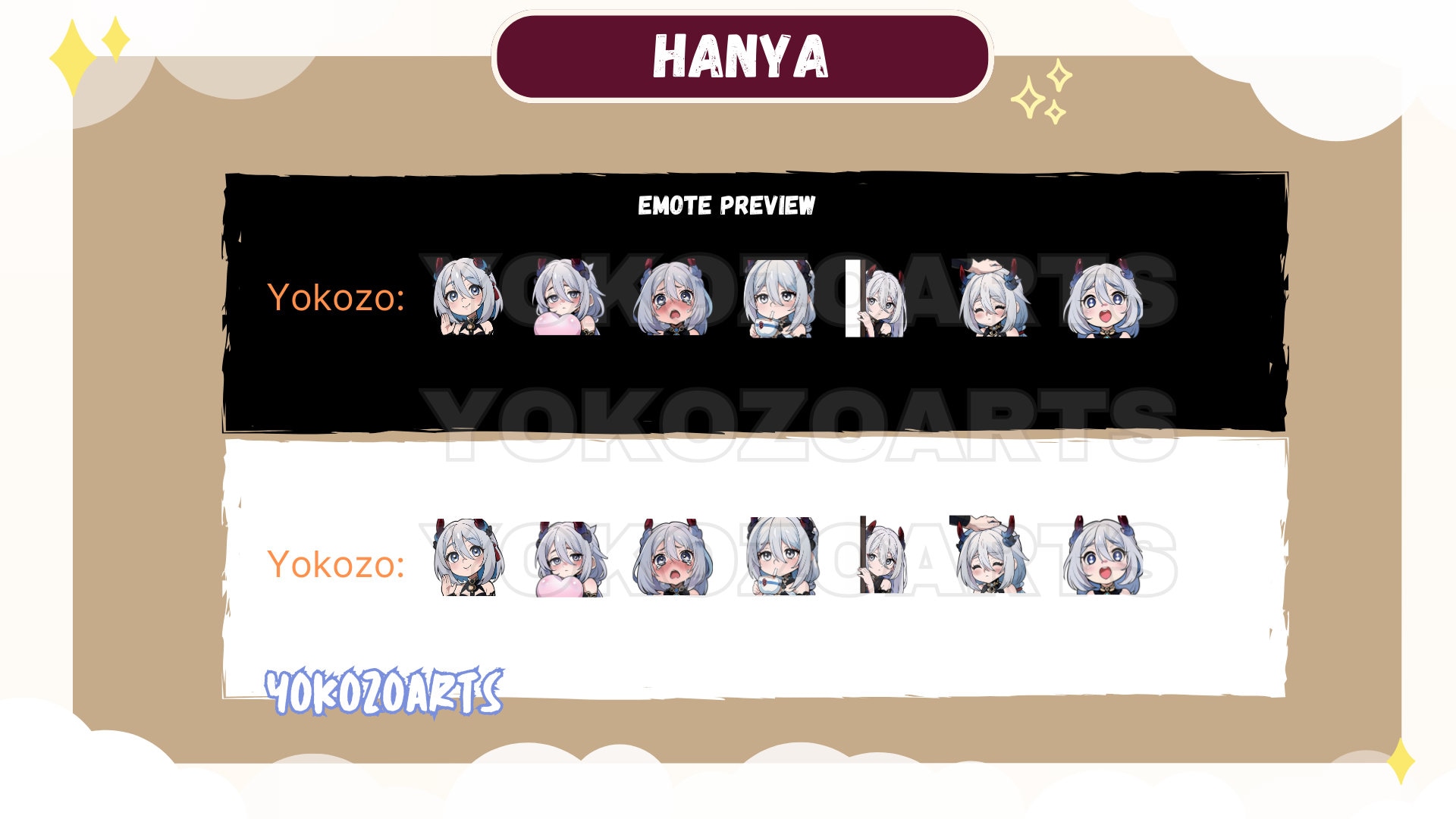 Honkai Star Rail Hanya Emotes, Ready to Use Cute Chibi Emotes for ...