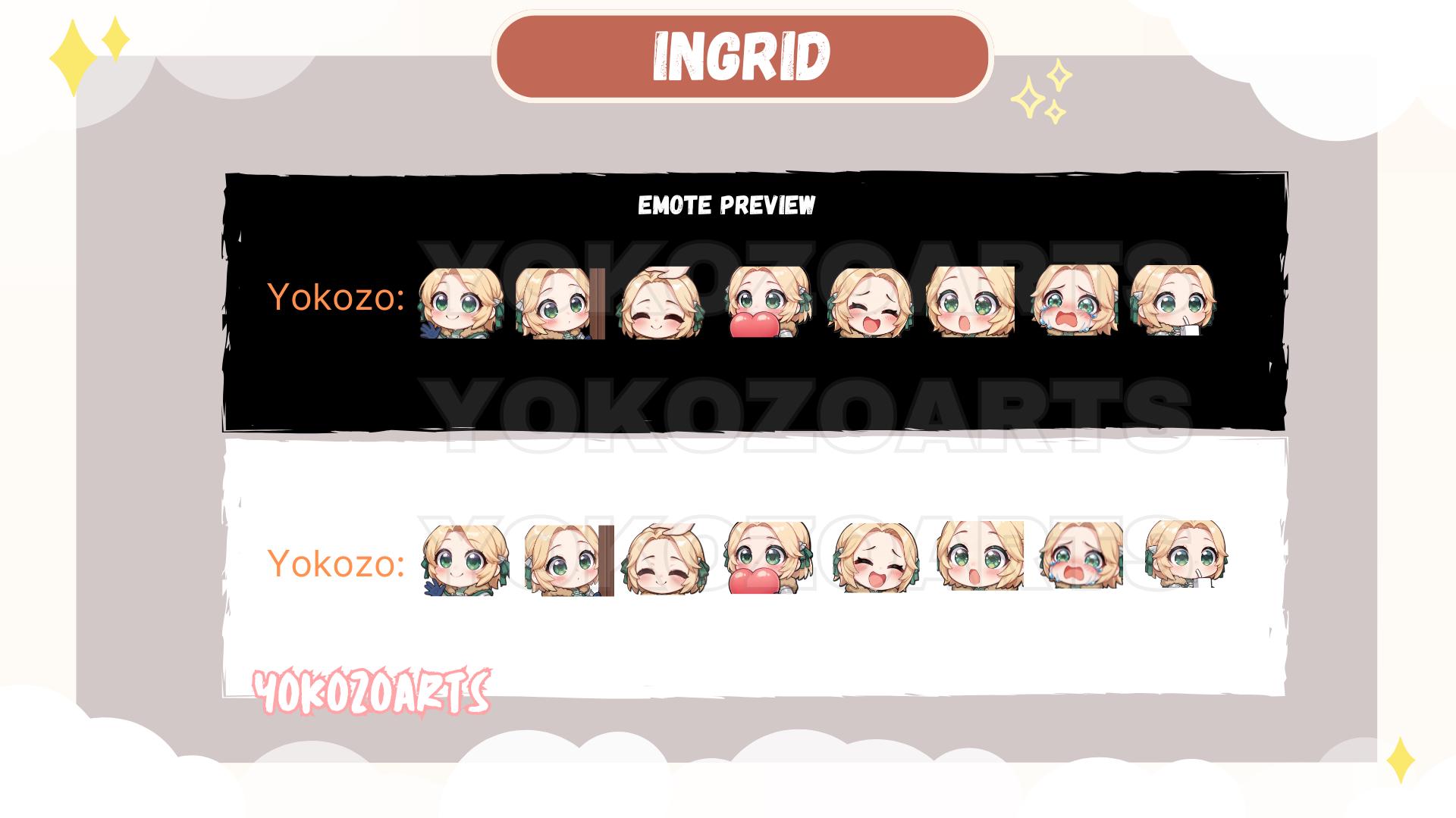 Fire Emblem: Three Hopes - Ingrid, Chibi Emotes for Twitch/discord ...