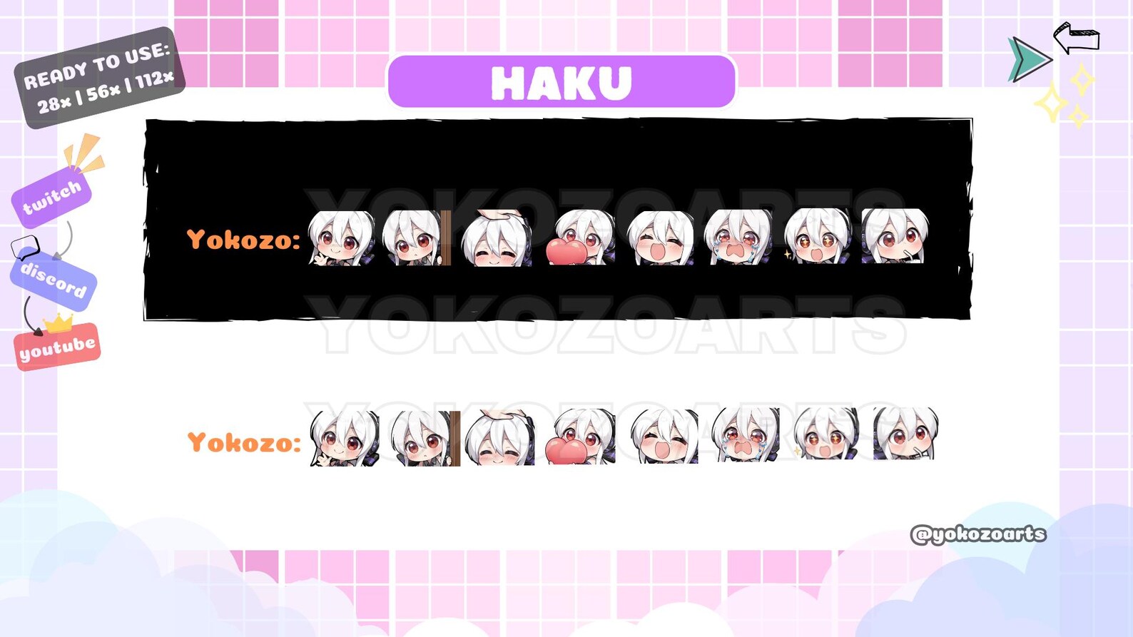 Vocaloid - Yowane Haku Emotes, Chibi Emotes for Youtube/twitch/discord ...