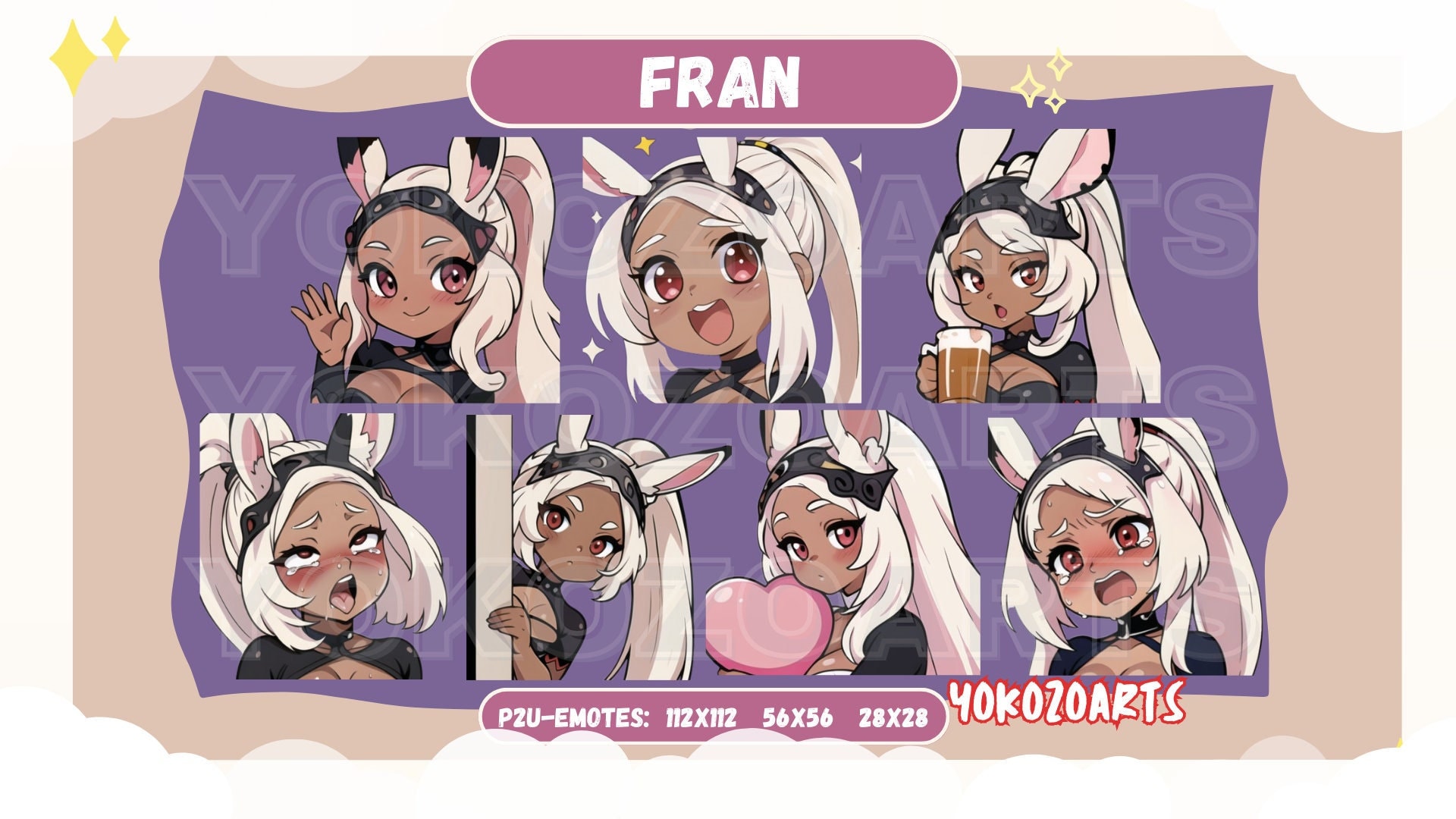 Final Fantasy 12 Fran Emotes, Anime Emotes, Discord/twitch/youtube ...