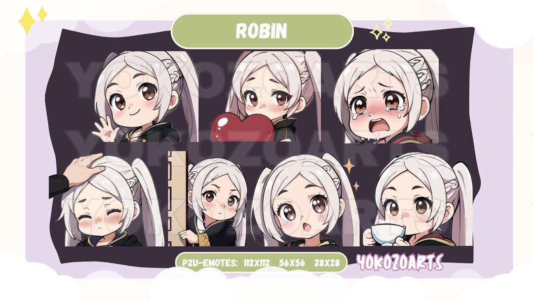 Fire Emblem: Awakening - Robin , Chibi Emotes for Twitch/discord ...