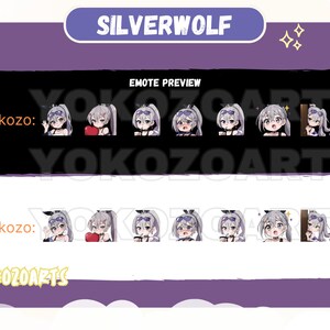 Honkai Star Rail - Silverwolf Emotes, Ready to Use Cute Chibi Emotes ...