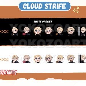 Final Fantasy 7 - Cloud Strife Emotes, Anime Emotes, Discord/twitch ...