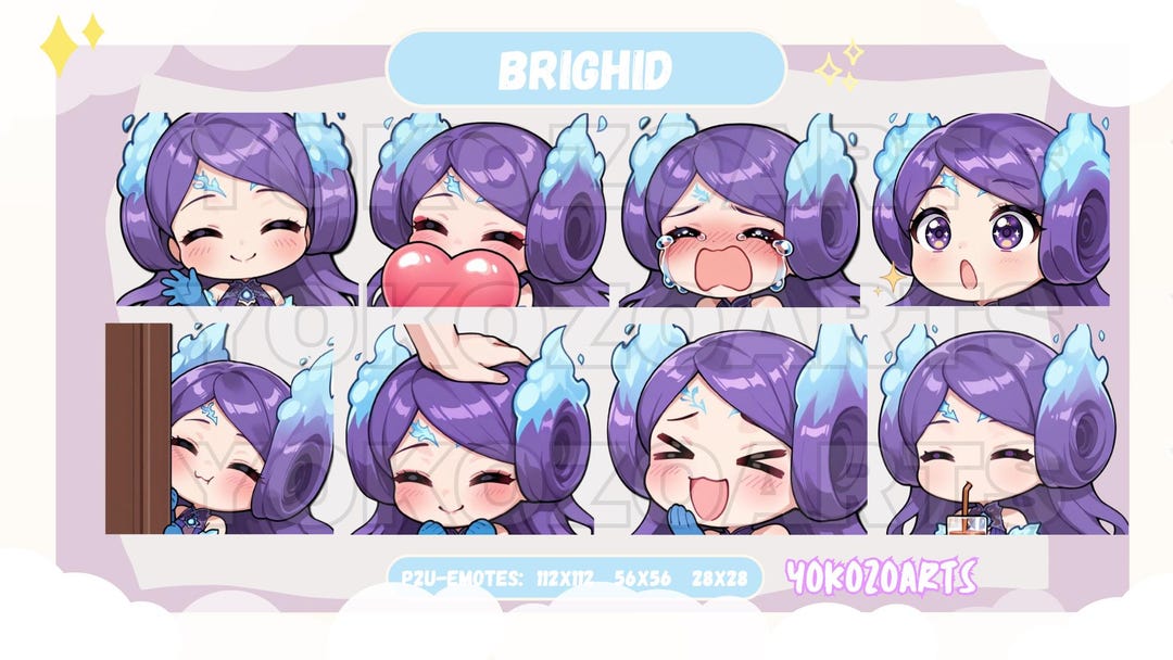 Xenoblade Chronicles 2 - Brighid Chibi Emotes for Twitch/discord ...