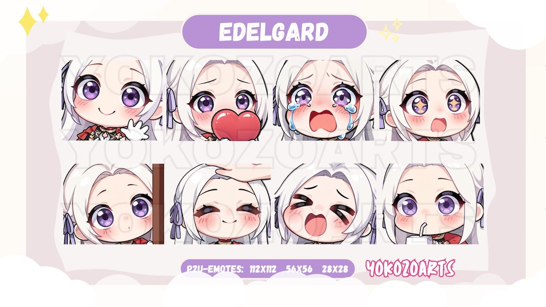Fire Emblem: Three Houses - Edelgard Von Hresvelg, Chibi Emotes for ...